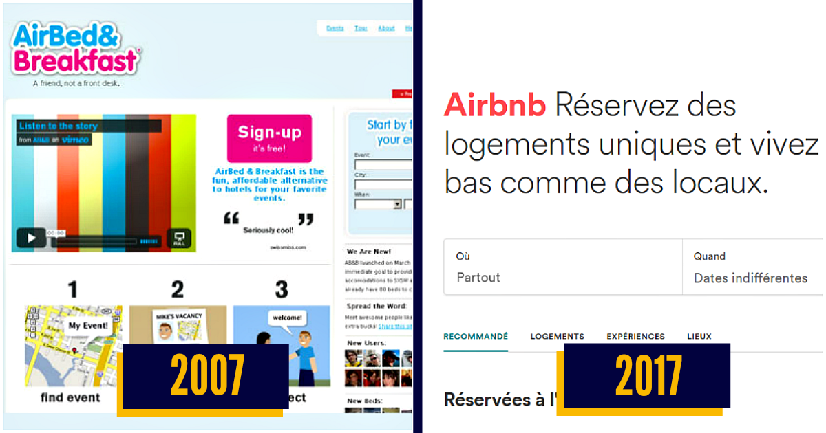 Top 10 des sites internet en 2007 VS 2017, comme quoi on en fait des ...