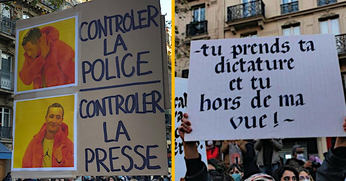 Top 30 des meilleures pancartes de la manif contre la loi sécurité globale