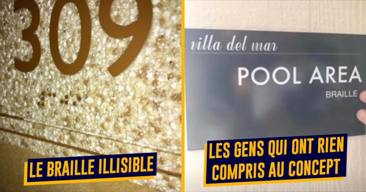 Top 20 des pires fails de design pour non-voyants, le pire du braille
