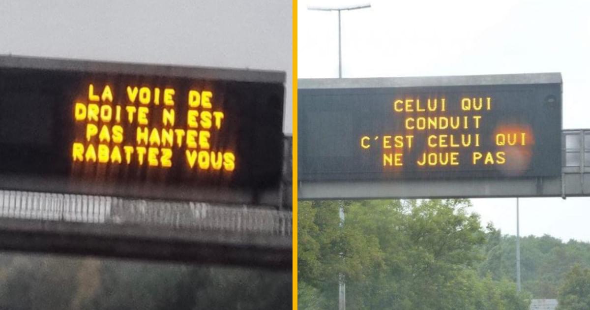 Top 9 des messages les plus drôles vus sur l’autoroute