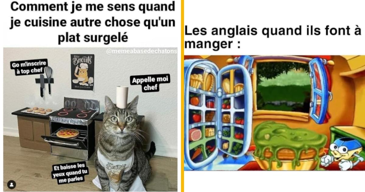 Top 20 des meilleurs memes sur la cuisine, vive les pâtes au beurre