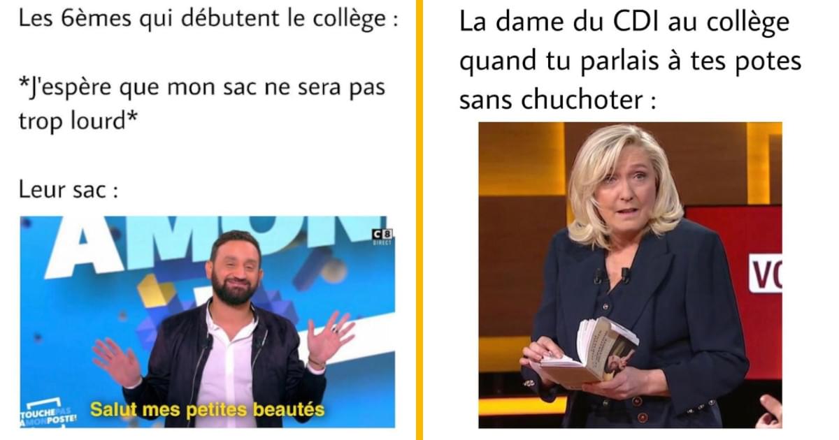 Top 25 des meilleurs memes sur le collège, l’époque des mèches et des ...